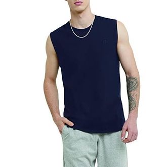 Champion T- Shirt Classique en Jersey Chemise, Bleu Marine, L Homme