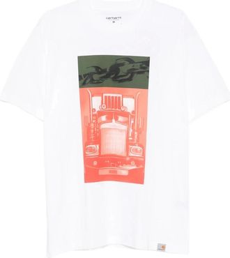 Carhartt Work in Progress Homme, Tops, Blanc, Taille: S Sean Hamilton 01 T-Shirt
