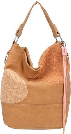 Fritzi Aus Preu&szlig;en Fritzi aus Preu&szlig;en sac &agrave; &eacute;paule Olga Limited Happy Flocked Heritage Soft Chestnut Hobo Bag Brown marron clair