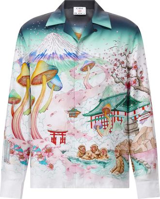 Casablanca Seidenhemd mit Print