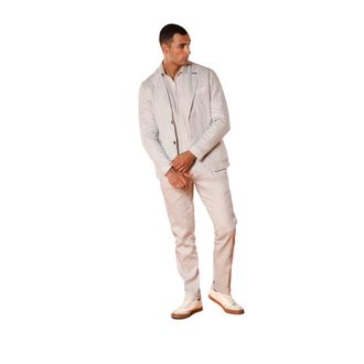 Mason's Homme, Vestes, Gris, Taille: XL Blazer Homme Été en Lin et Coton