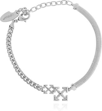 Off-white Bracelet cha&icirc;ne fl&egrave;che - Homme - Accessoires - Gris - Taille: ONE Size