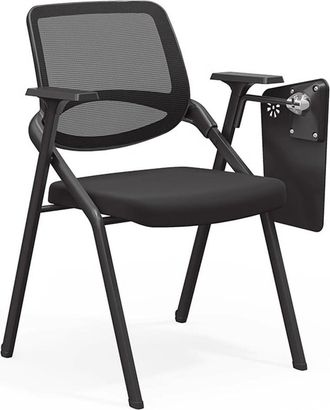 Generic Moderner B&uuml;rostuhl mit Tisch und Rollen, klappbarer Sessel f&uuml;r Homeoffice, Schule, Konferenzraum, ergonomischer Schreibtischstuhl f&uuml;r Schulung und Woh