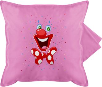 Shirtracer Kissenbezug - & Fasching - Kissen - Clown Gesicht Karneval Kost&uuml;m I Clownkost&uuml;m witziges Clowngesicht I Fastnacht I Fasnacht I Fasnet - 50 x 50 cm - P