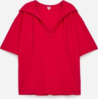Arket Badeponcho Mit Kapuze -Rot