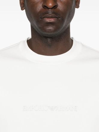 Emporio Armani Logo Cotton Sweatshirt - white