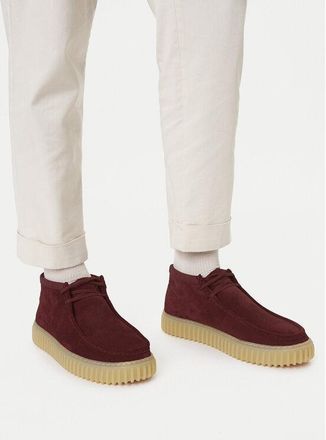 Clarks Schn&uuml;rschuhe Torhill Hi 26183423 Dunkelrot