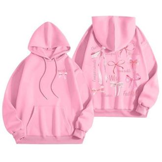 Generic Sweats &agrave; capuche pour femmes, sweats &agrave; capuche &agrave; manches longues, rose, XXL