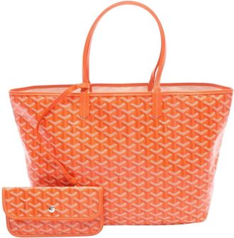 Goyard 2010-2025 Goyardine Saint Louis PM Tote Bag - Orange