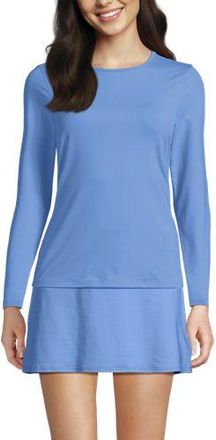 Lands End Badeshirt, Damen, Gr&ouml;&szlig;e:48-50 regular, Blau, Nylon-Mischung, by Lands End