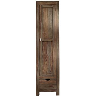 Massivmoebel24 Schrank Sheesham 48x60x200 grau ge&ouml;lt nature grey 98
