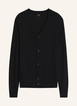 HUGO BOSS Strickjacke Avac_Cd-1 Regular Fit schwarz