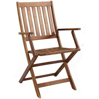 COSMA Klappstuhl mit Armlehne f&uuml;r Garteneinrichtung aus Holz Mod. Diana