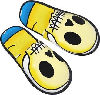Generic Pantoufles Moelleuses Motif Canard Jaune DHalloween Slippers Maison Antid&eacute;rapants Chausson Pour Homme Int&eacute;rieur Femme M