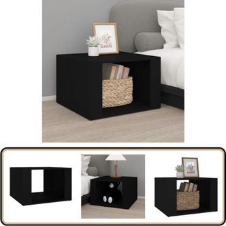 vidaXL Nachttisch Schwarz 57x55x36 cm Holzwerkstoff - Nachtisch - Nachttisch Schwarz - Holzmöbel - Wohnzimmer Dekoration - Schlafzimmer Möbel