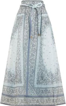 Zimmermann Jupe longue en lin et soie