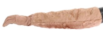 Dolce & Gabbana Womens Beige Suede Xiangao Fur Elbow Gloves
