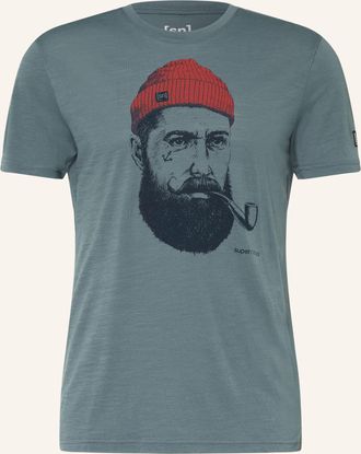 super.natural T-Shirt Sailor Mit Merinowolle blau