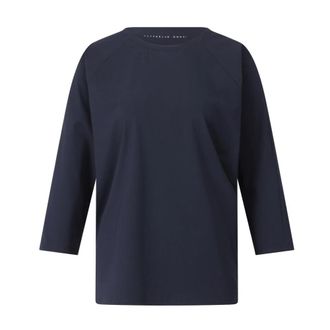 Raffaello Rossi Sportliches 3/4 Arm Jersey T-Shirt - - Tops - Damen - Blau - L