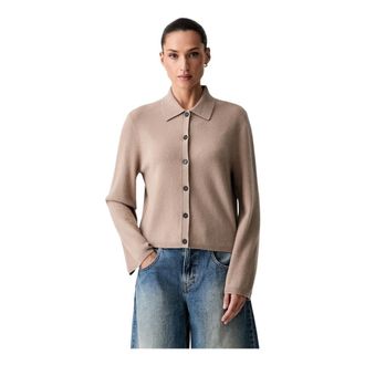Marc O'Polo Cardigan &agrave; col - Femme - Pulls - Beige - Taille: 38 FR