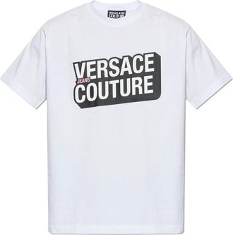Versace Jeans Couture Homme, Tops, Blanc, Taille: S T-shirt imprimé