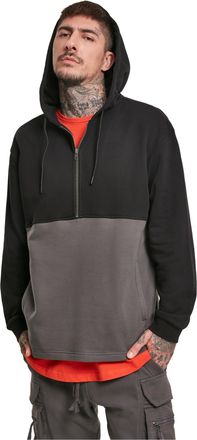 Urban Classics Herren Kapuzen-Pullover Relaxed Half Zip Hoodie Hooded Sweatshirt, Dark Shadow, M EU
