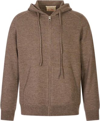 Montecore SweaT-shirt &agrave; capuche zipp&eacute; - Homme - Pulls - Brun - Taille: M
