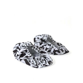 Dolce & Gabbana Femme, Chaussures, Blanc, Taille: 39 EU Logo Print Nylon Slip On Flats