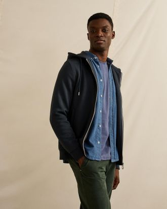 Faguo Sweat zipp&eacute; bleu marine