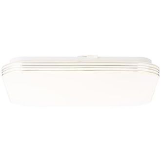 Brilliant Lampe Ariella LED Wand- und Deckenleuchte 34x34cm weiß/chrom | 1x 24W LED integriert, (1900lm, 3000K) | Energiesparend und langlebig durch LED-Einsatz