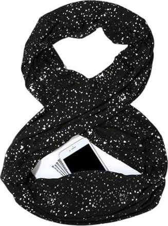 Generico &Eacute;charpe avec poches - douce et l&eacute;g&egrave;re avec paillettes et poche &agrave; fermeture &eacute;clair, &eacute;charpe femme pour col - id&eacute;ale pour la maison quotidienne, f&ecirc;te, e