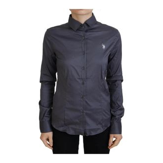 U.S.Polo Association Klassisches Langarmhemd - - Blouses & Shirts - Damen - Grau - 2XS