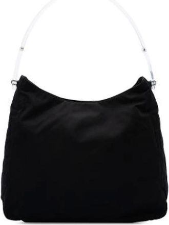 Prada Sac bandouli&egrave;re Pre-owned en nylon - Femme - Pre-owned - Noir - Taille: ONE Size