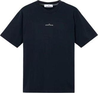 Stone Island Homme, Tops, Bleu, Taille: L T-Chemises