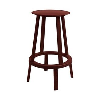 HAY Tabouret haut pivotant Revolver - Rouge - Acier peinture époxy - Designer Leon Ransmeier