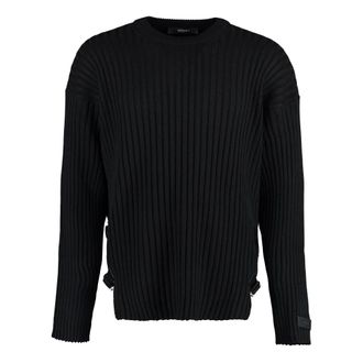 Versace Rundhals-Wollpullover - - Knitwear - Herren - Schwarzk - XL