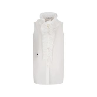 Dior Baumwollhemd mit abnehmbarem Detail - - Blouses & Shirts - Damen - Wei&szlig; - S
