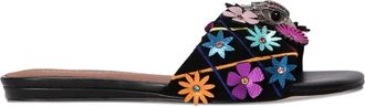 Kurt Geiger Sandalen mit Blumenverzierung - Schwarz