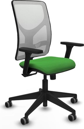 Piqueras y Crespo Stuhl mit R&uuml;ckenlehne f&uuml;r Lendenwirbels&auml;ule, mit 3D-Armlehnen, ausgestattet mit 3 Positionen und Schneideschaum, mit Rollen von 65 mm, Parkett, Wei&szlig;/G