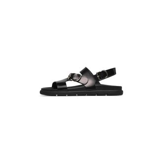 Loriblu Flache Sandalen aus geb&uuml;rstetem Kalbsleder - - Shoes - Damen - Schwarzk - 37 EU