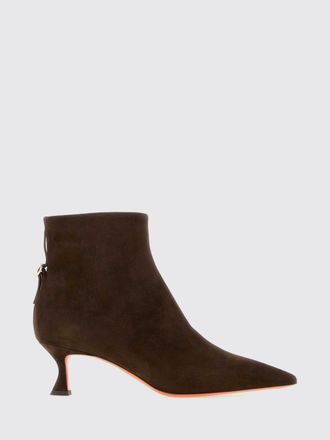 Santoni Bottines en daim avec talon bobine et bout en amande