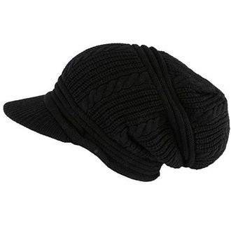 Nyls Cr&eacute;ation Bonnet Casquette Rasta Noir Kifty Mixte, Noir, Taille unique