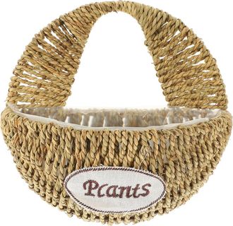 Happyyami Hängeampel Für Pflanzen Geflochtener Kleiner Blumentopf Aus Grasmaterial Für Balkon Garten Und Innenbereich Ideal Für Kräuter Sukkulenten Und Farne