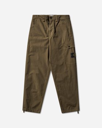 Stone Island Men s Organic Cotton Ripstop Cargo Pants Green