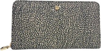 Borbonese Femme, Accessoires, Noir, Taille: ONE Size Classica Large Zip Around Wallet