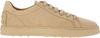Tod's Tods Low-Top Sneaker - Suede Leather Sneakers With Embossed Grommets - Gr. 6_5 - in Beige - f&uuml;r Damen