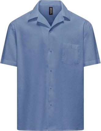 Bomboogie Homme, Chemises, Bleu, Taille: XL Linen-Cotton Blend Shirt
