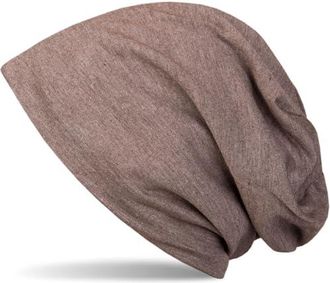 styleBREAKER Bonnet Unisexe en Couleur Unie avec Doublure en Thermo-Polaire, Bonnet dhiver Chaud doubl&eacute; 04024008, Couleur:Marron