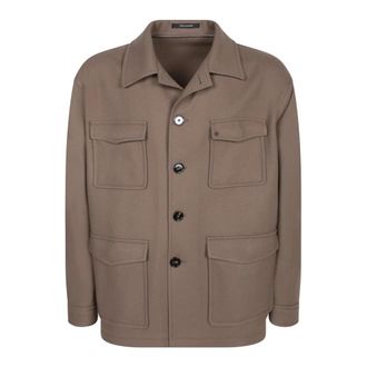 Tagliatore Milton Overshirt - - Jackets - Herren - Beige - L
