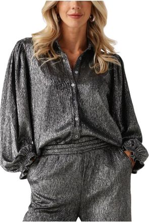 Ydence Silberne Jaylyn Bluse Glamour Stil - - Blouses & Shirts - Damen - Grau - XS